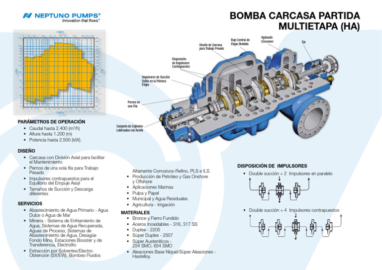 Neptuno Pumps® - Bomba Carcasa Partida Multietapa (Ha) Poster | PDF ...
