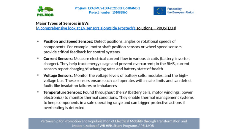 Major Types of Sensors in EVs 06 | PDF