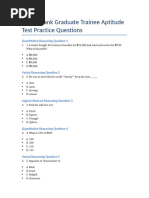 Math Aptitude Test Questions & Answers | PDF | Area | Mathematics