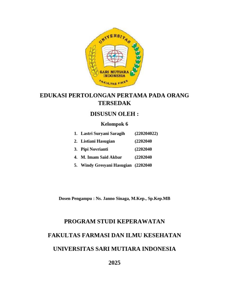 Edukasi Pertolongan Pertama Tersedak | PDF
