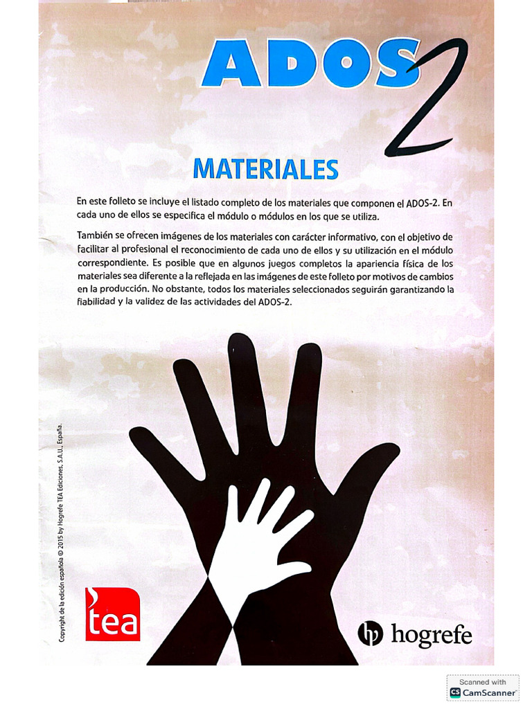 Materiales ADOS2 | PDF