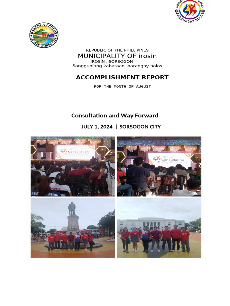 SK Accomplishment Report: July 2024 | PDF