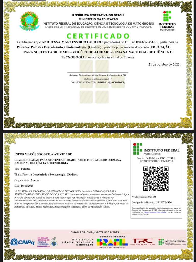 Certificados | PDF