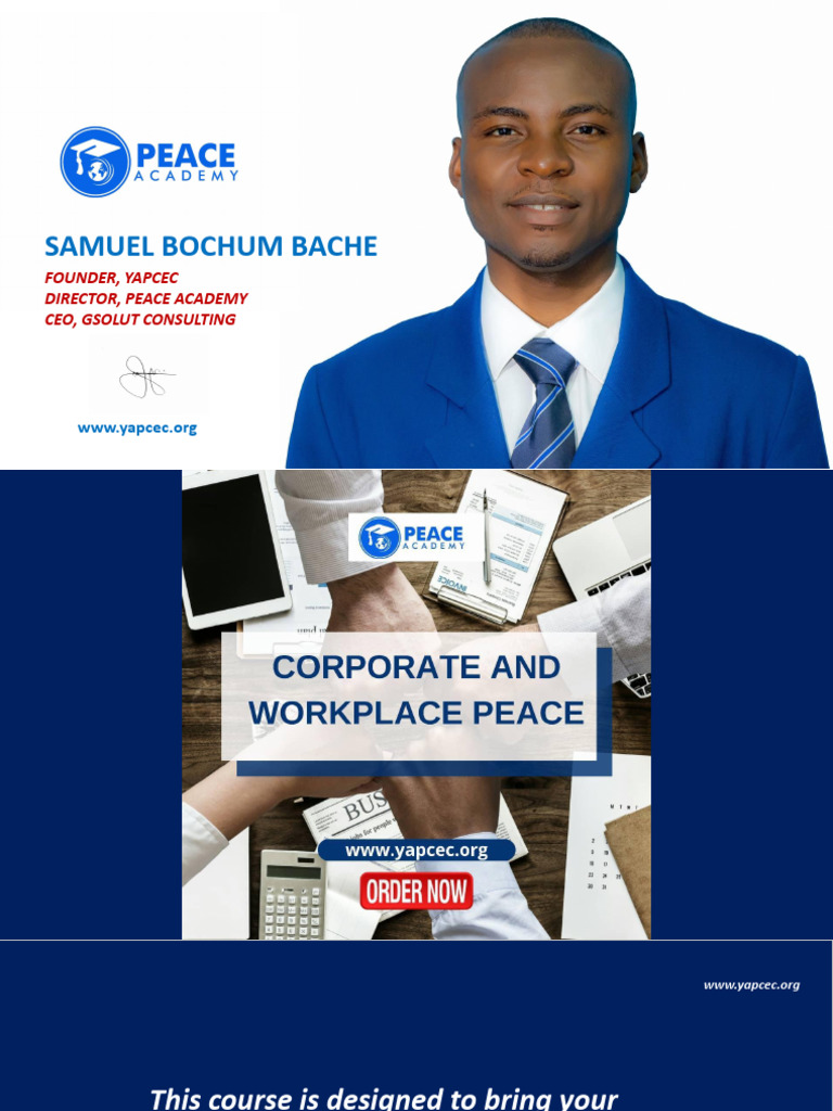 Corporate and Workplace Peace, Level 3 (Slides) - Samuel Bochum | PDF ...