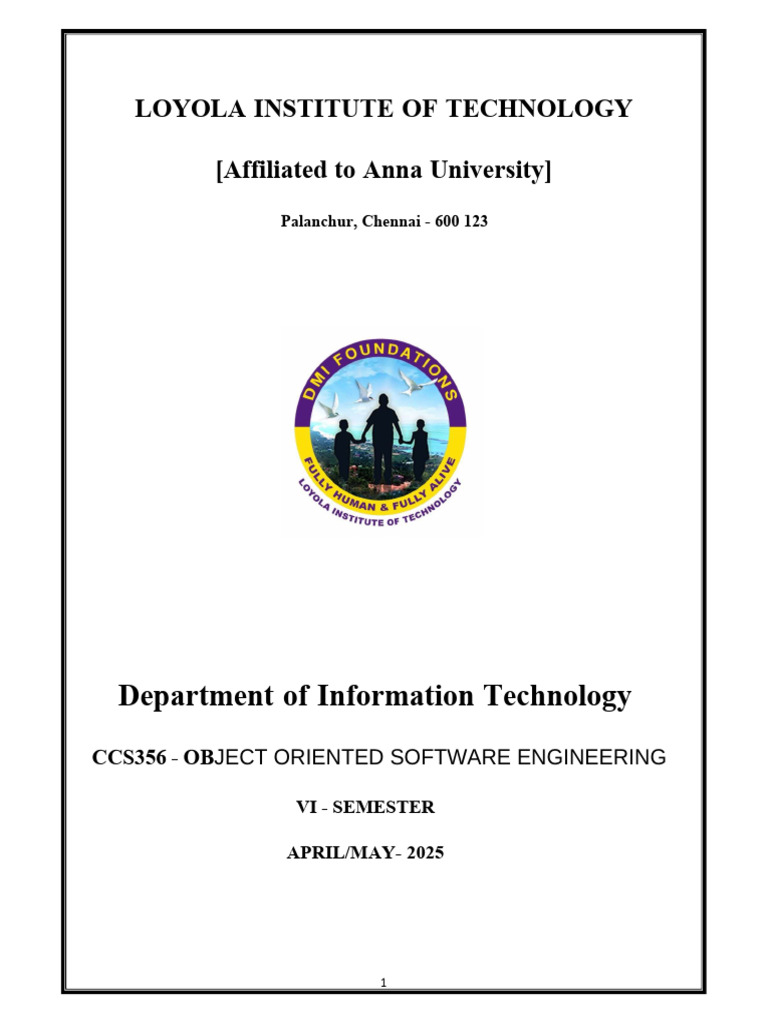 OOSE Lab Record - 2025 - IT Dept | PDF | Use Case | Databases
