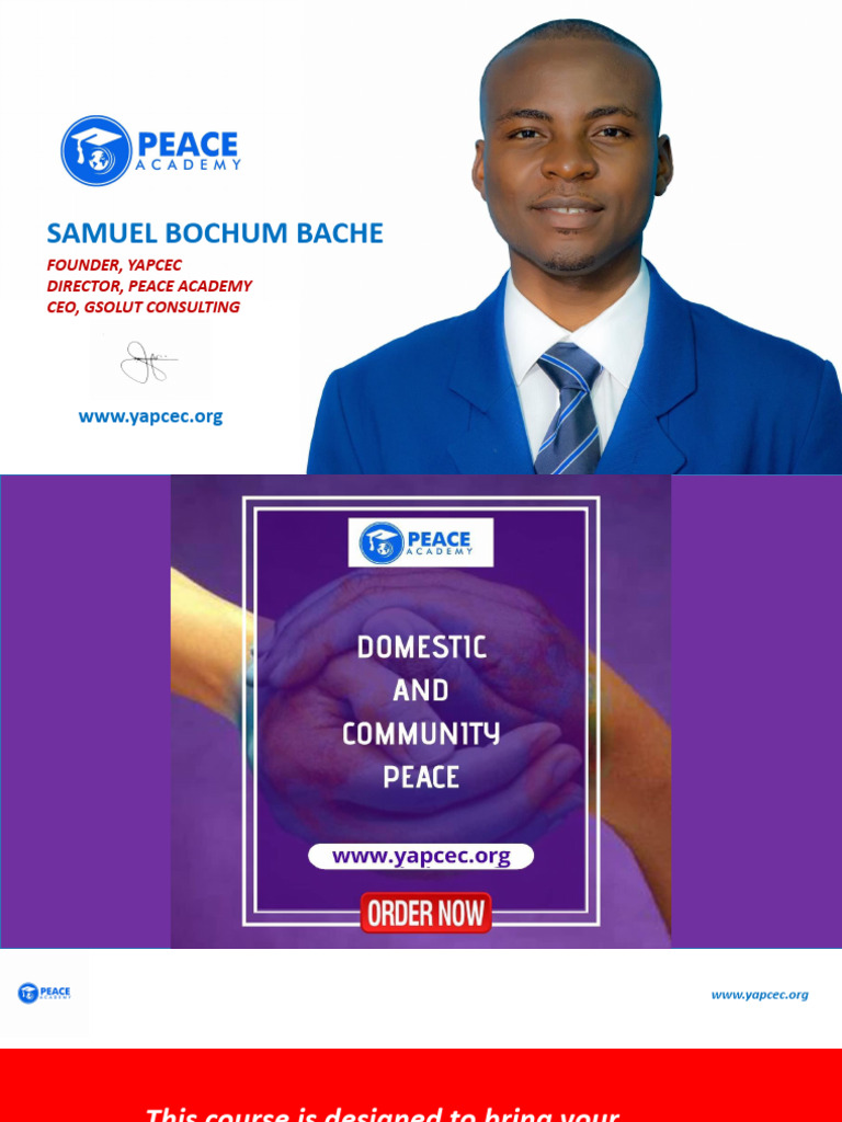 Domestic and Community Peace Level1 (Slides) - Samuel Bochum | PDF ...