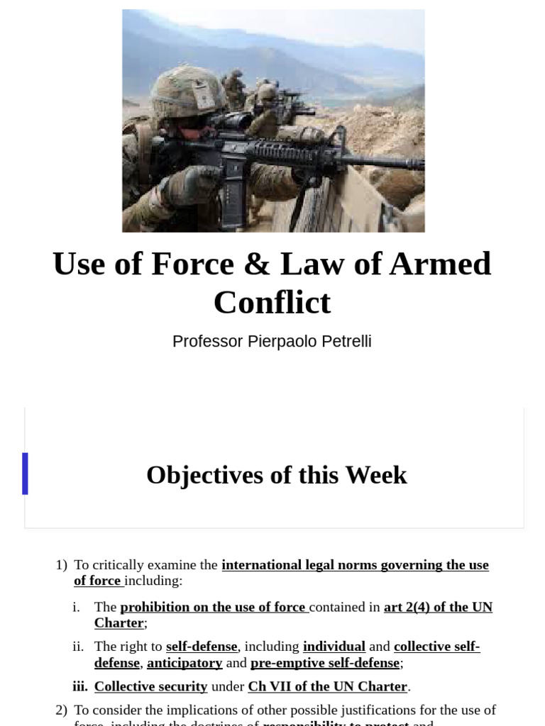 Use of Force in International Law | PDF | Preemptive War ...