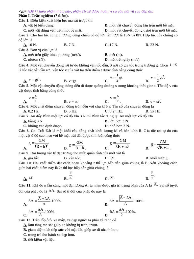 De TN Va TL Tham Khao YM | PDF