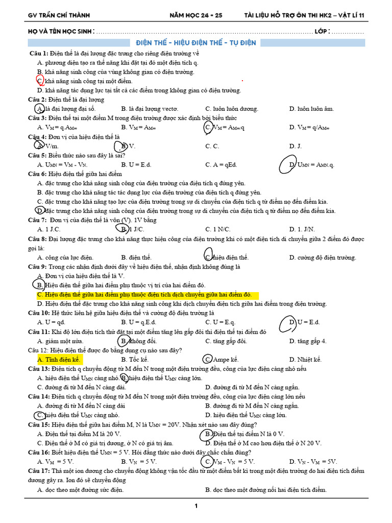 24-25-LÝ-11-HỖ-TRỢ-ÔN-THI-HKII | PDF