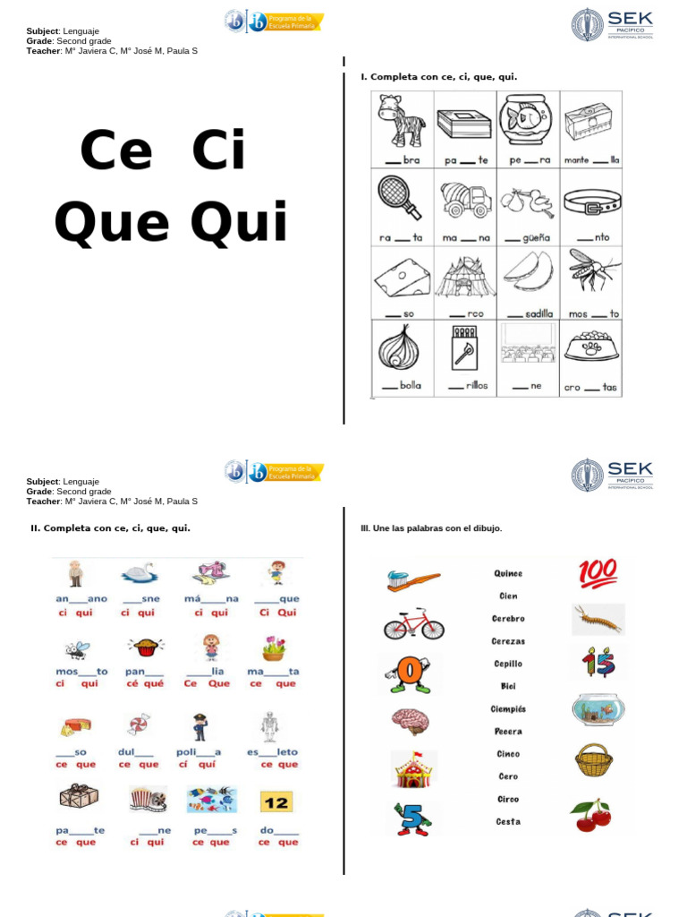 Gu A de Lenguaje Ce Ci Que Qui | PDF