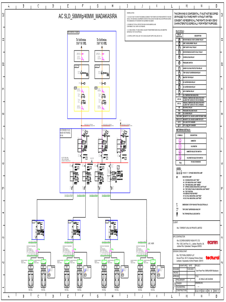 AC SLD Power Flow Diagram Overview | PDF | Relay | Electronic Engineering