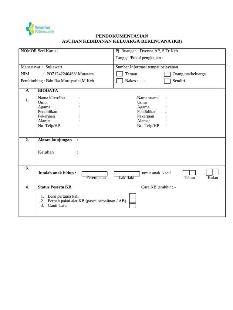Format Askeb KB | PDF