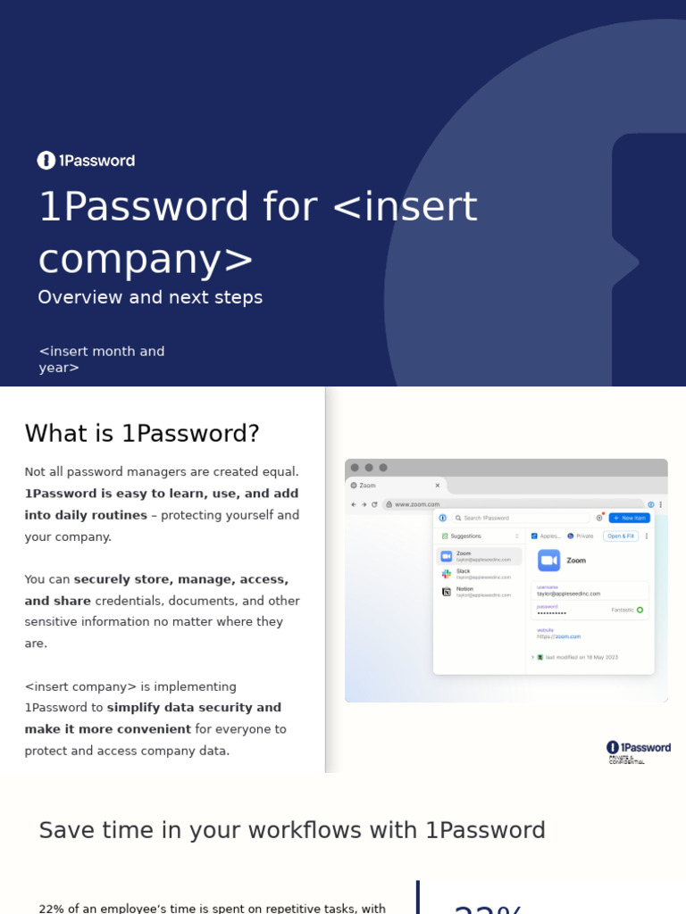 Implementing 1Password for Data Security | PDF | Password | Information ...