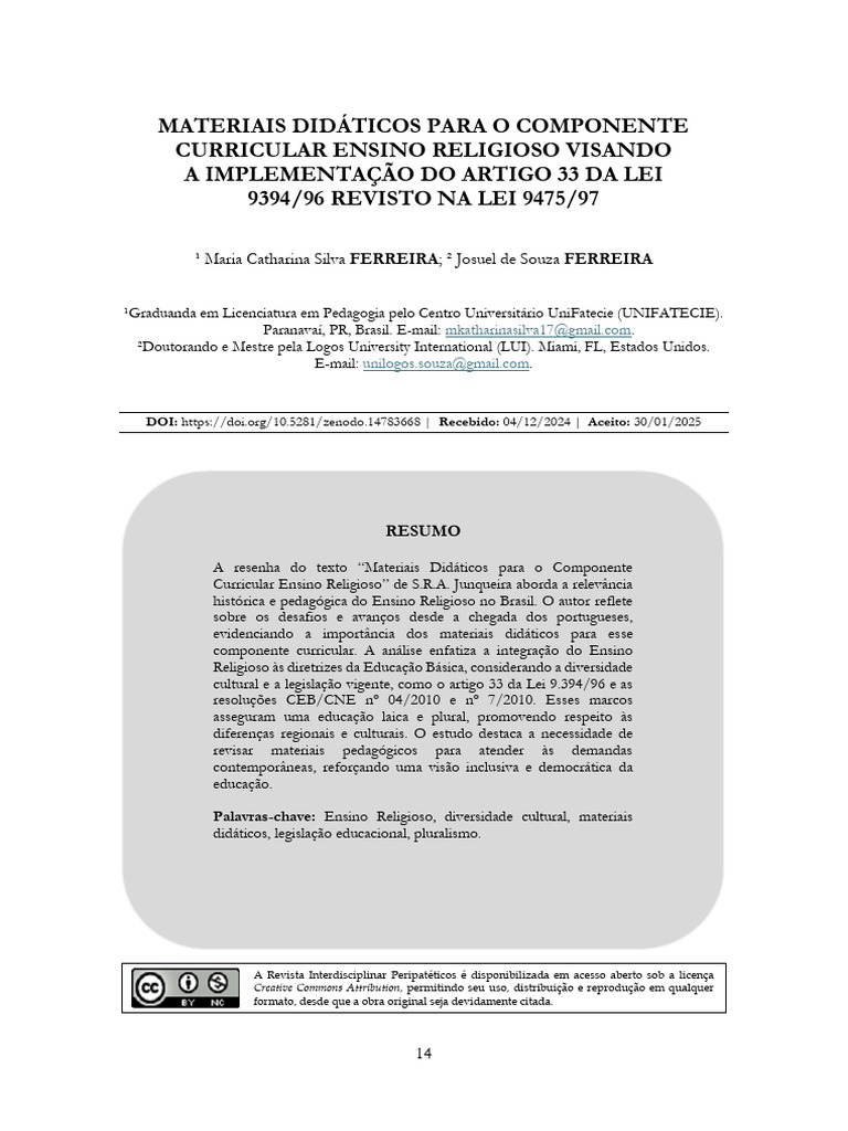 peripateticos-02-01-e202503 | PDF | Pedagogia | Brasil