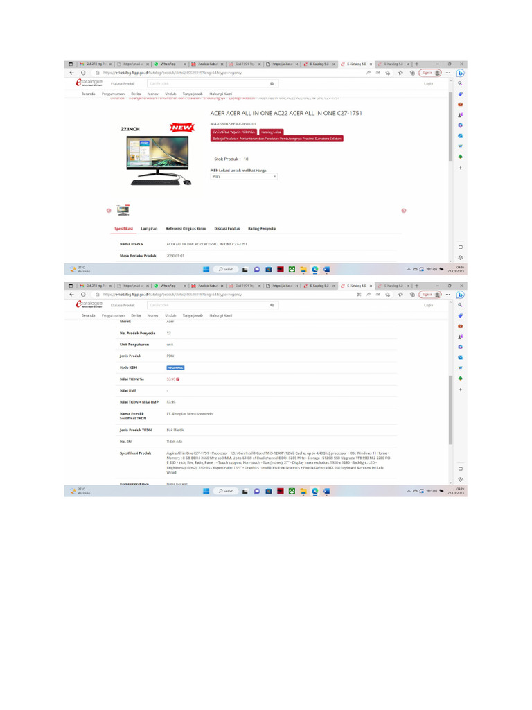 Kertas Kerja Observasi Produk Ber TKDN | PDF