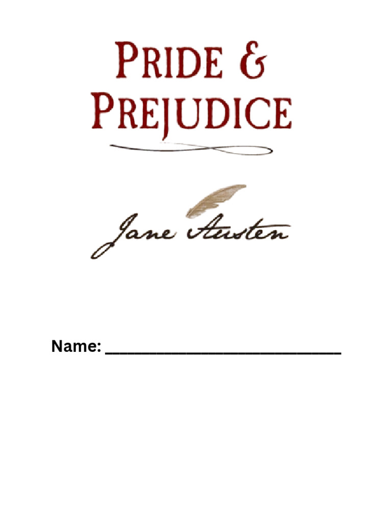 Pride and Prejudice Novel Study | PDF | Mr. Darcy