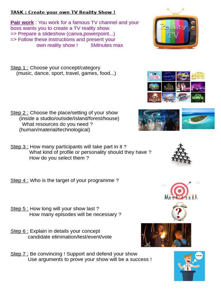 Createyourrealitytvshow | PDF