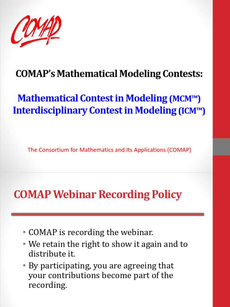 COMAP MCM/ICM Contest Overview 2026 | PDF | Mathematics