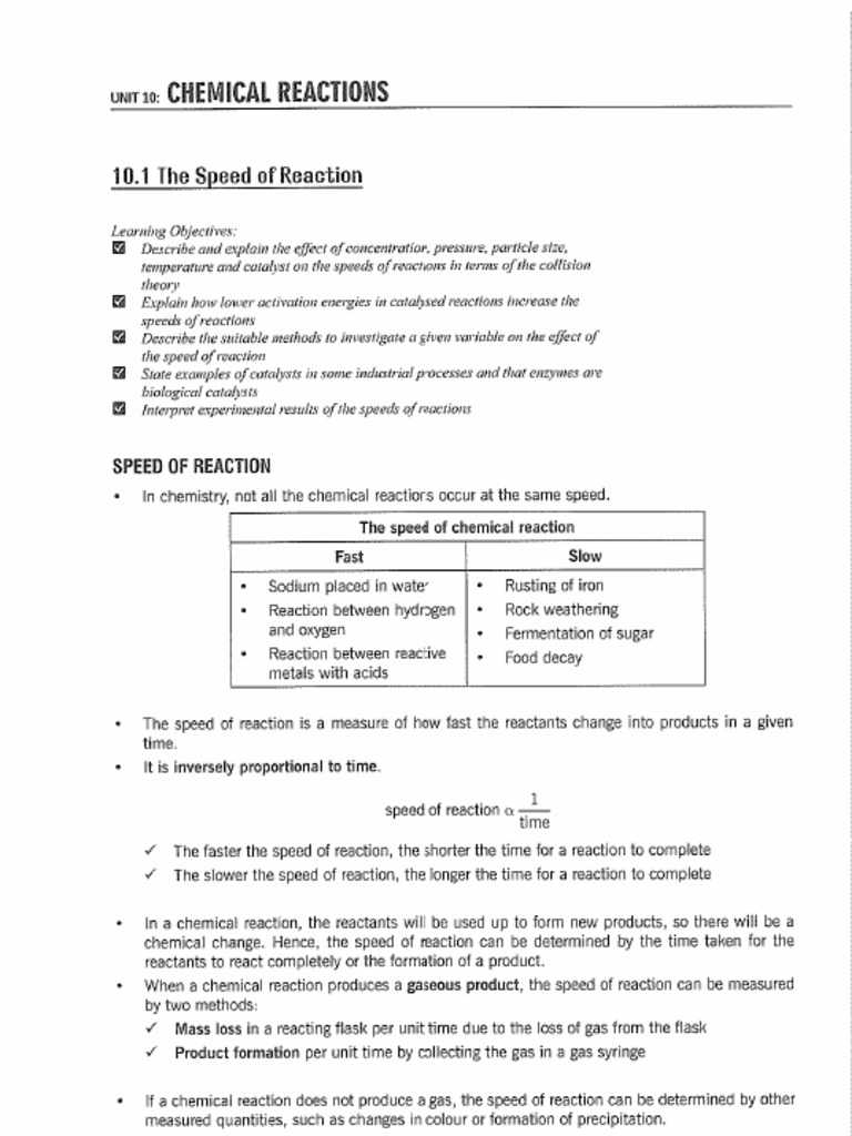 Unit 10 Chemical Reactions Redox | PDF