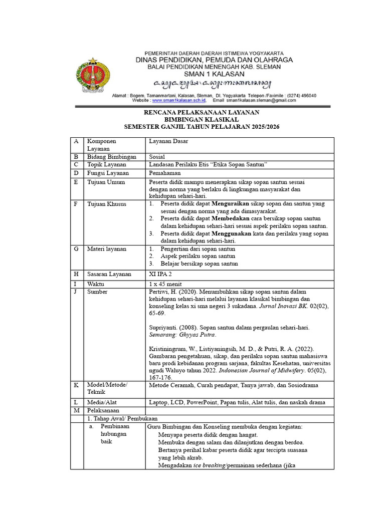 Contoh RPL Sosial | PDF