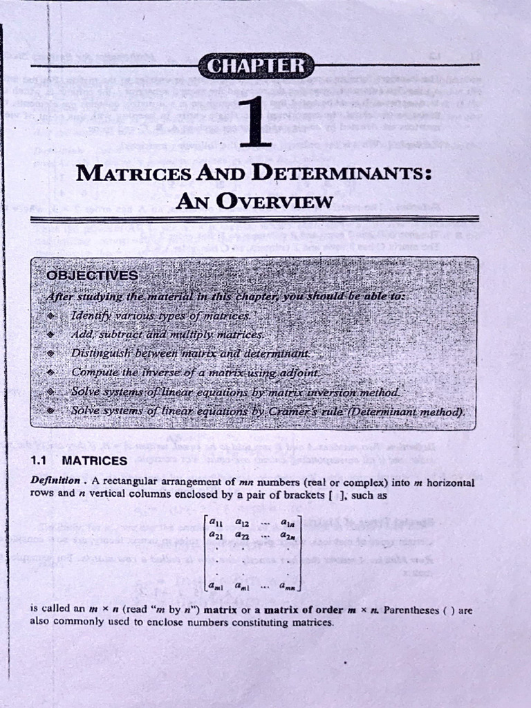 BM_CH1&2_Matrices | PDF