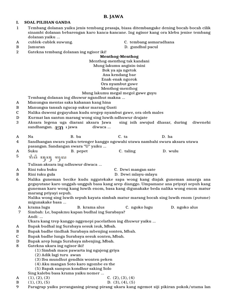 Bahasa Jawa | PDF