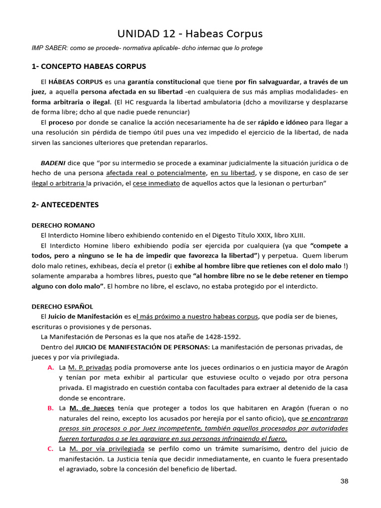 Guía Completa sobre Habeas Corpus | PDF | Habeas corpus | Separación de ...