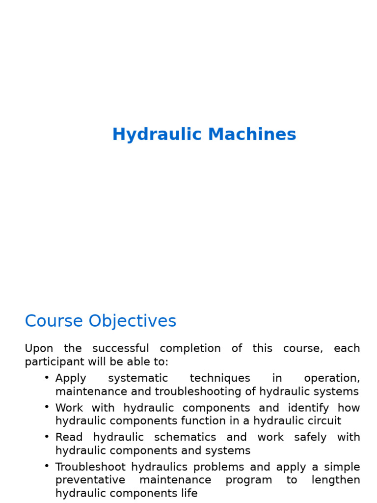 Hydraulic Systems Operation and Maintenance | PDF | Fluid Dynamics ...