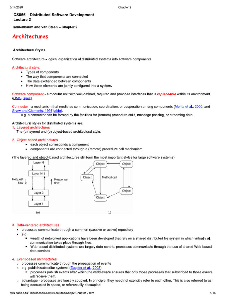Distributed Systems Architectures | PDF