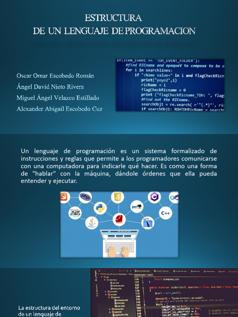 ESTRUCTURA DE UN LENGUAJE DE PROGRAMACION | PDF
