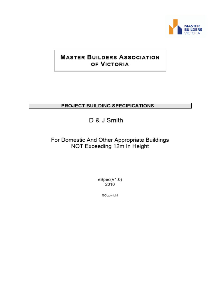 Tab 7 - Builders Road Specifications v2.2 | PDF | Building Insulation | Framing (Construction)