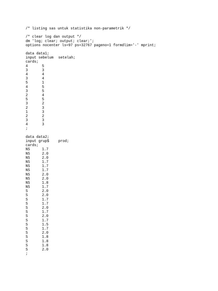 Stat Non Parametrik | PDF