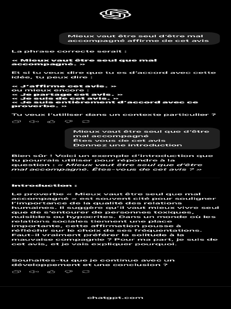 Avis Sur La Solitude | PDF