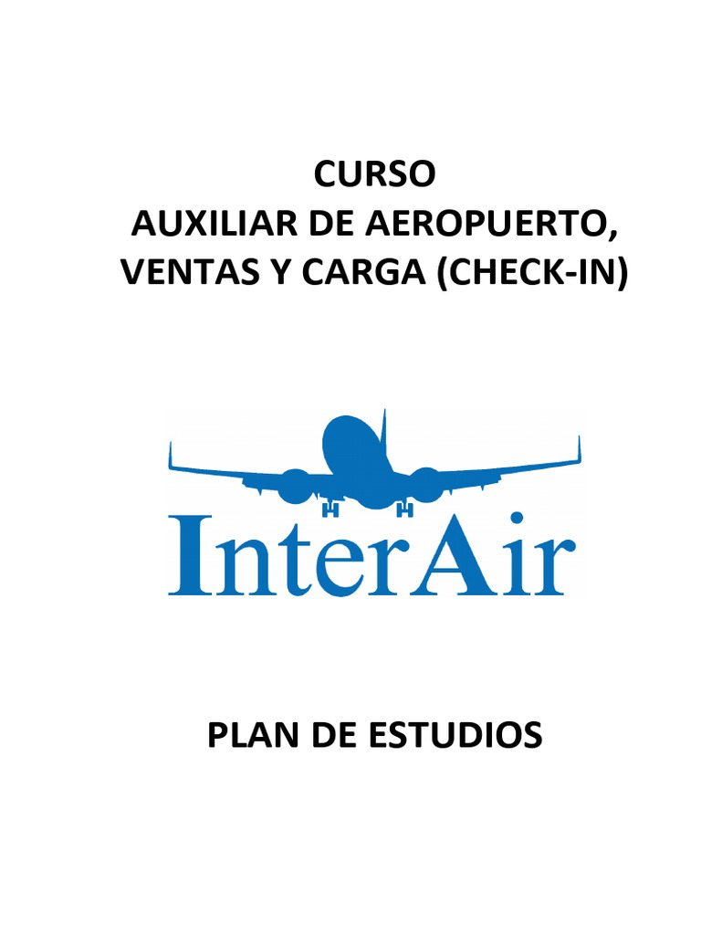 INTERAIR - Plan-de-Estudios-del-Curso-de-Check-in | PDF | Transporte ...