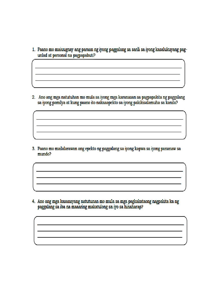 SAmple Activity For Values Education | PDF