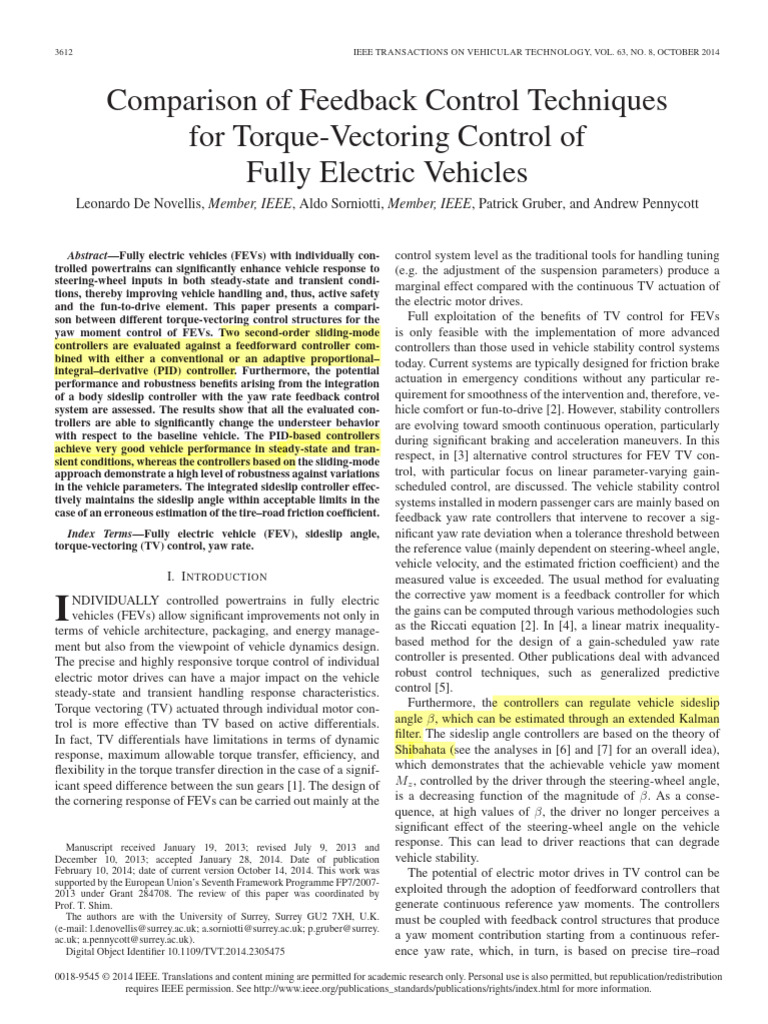 Comparison - of - Feedback - Control - Techniques - For - Torque-Vectoring - Control - of ...