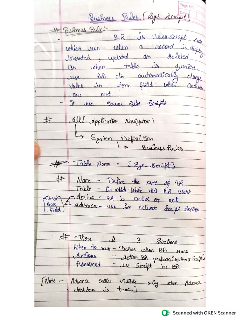 Business Rules ServiceNow | PDF