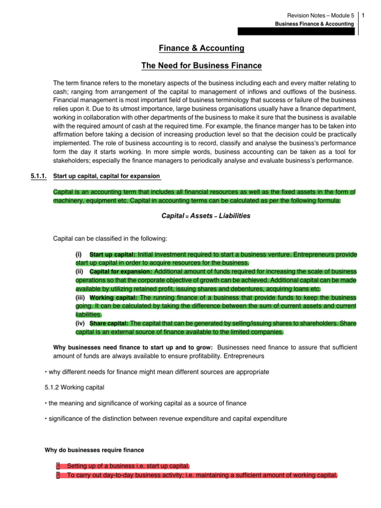 Module 5-Finance & Accounting | PDF