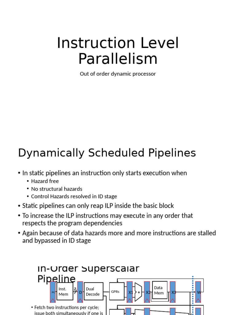 Instruction Level Parallelism | PDF | Central Processing Unit | Computer Architecture
