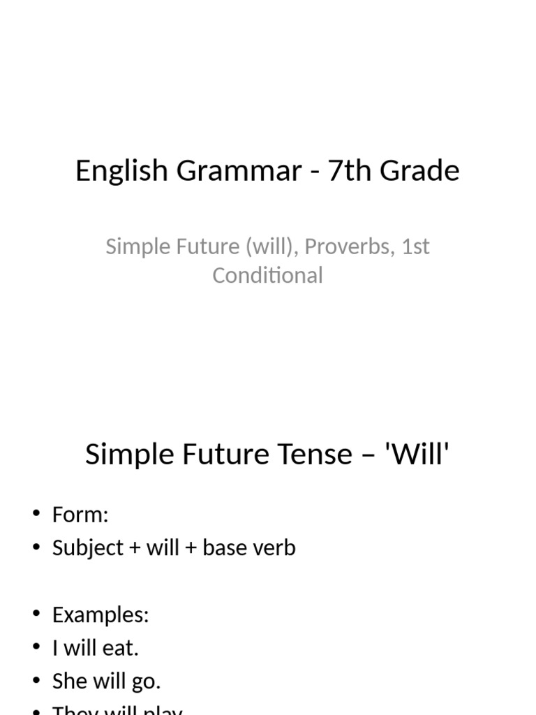 7th Grade English Grammar | PDF