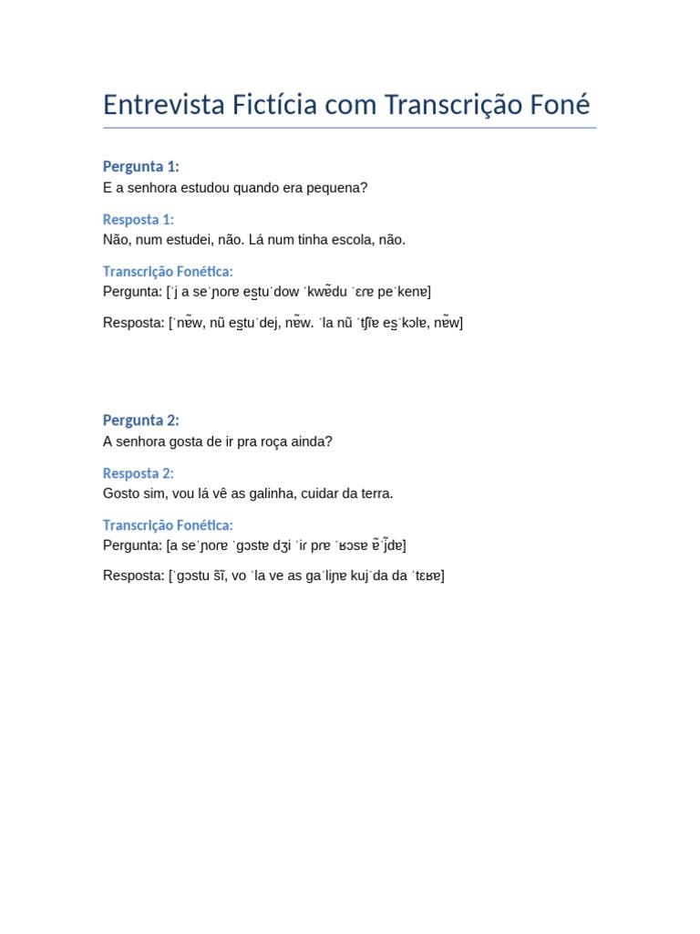 Entrevista Fonetica Arial | PDF