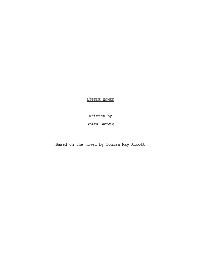 Little Women Script Excerpt | PDF | Little Women