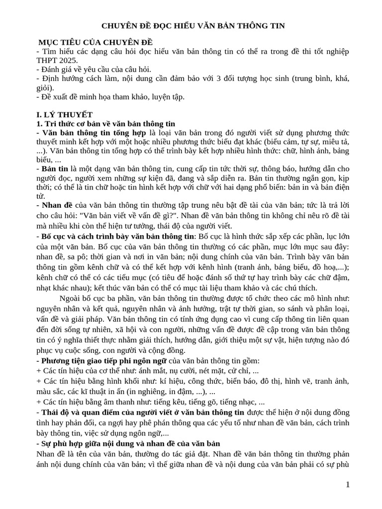 6. ĐỌC HIỂU VBTT | PDF