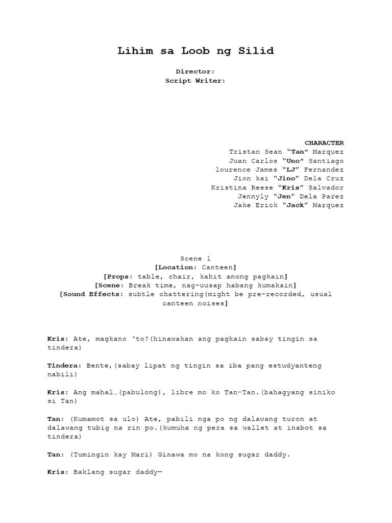 Stageplay Script | PDF