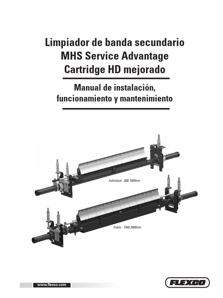 Manual Raspador Secundario Flexco MHS SAC HD | PDF | Tornillo | Tuerca ...