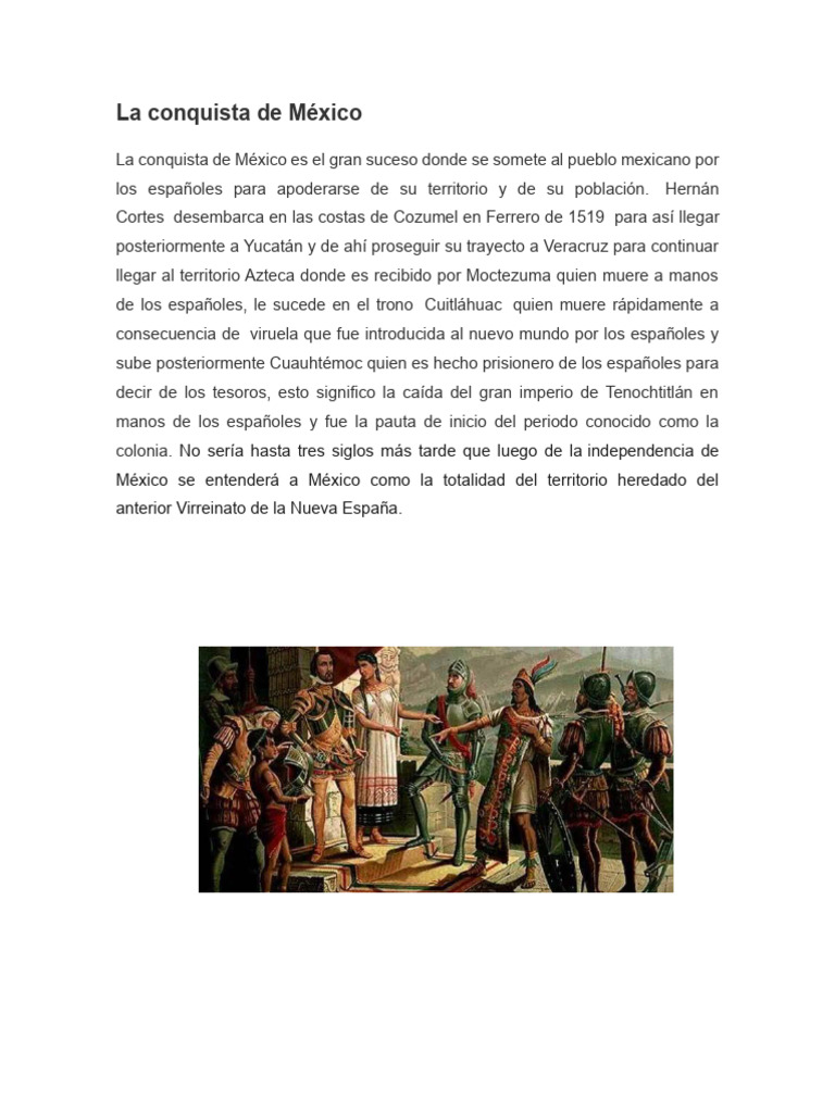 Línea del tiempo de la conquista de México | PDF