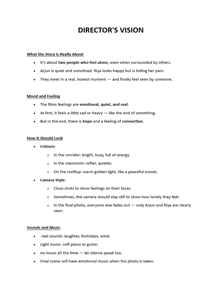 Director's Vision | PDF