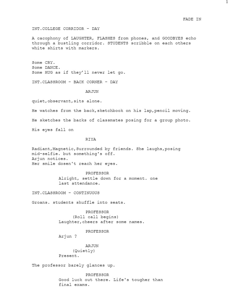 One Last Attendance Script | PDF