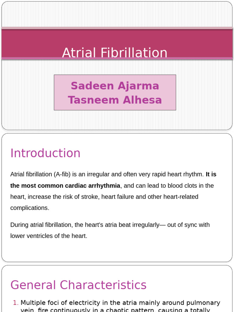Atrial FibrillationFinal 1 | PDF | Heart | Atrium (Heart)
