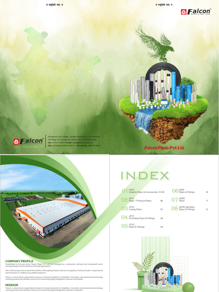 Falcon Pipes Pvt. Ltd. Overview | PDF | Pipe (Fluid Conveyance ...